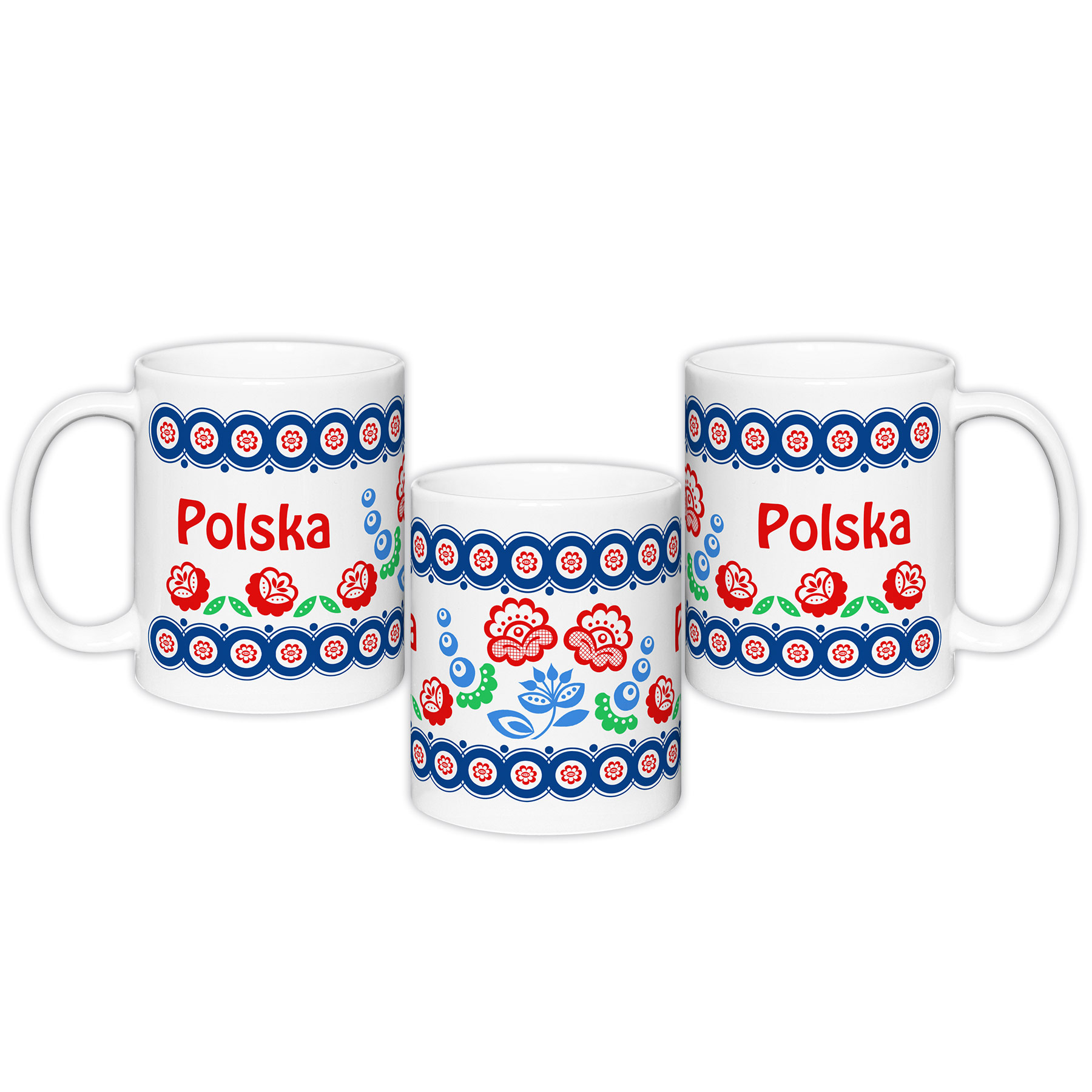 Pamiątki z Polski :: Polska :: Kubki :: Kubek Polska Folk Kwiaty
