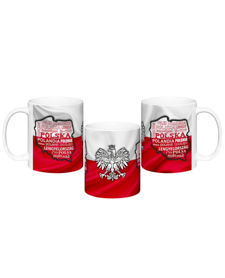 Pamiątki z Polski :: Polska :: Kubki :: Kubek Polska Flaga 2 Mapy